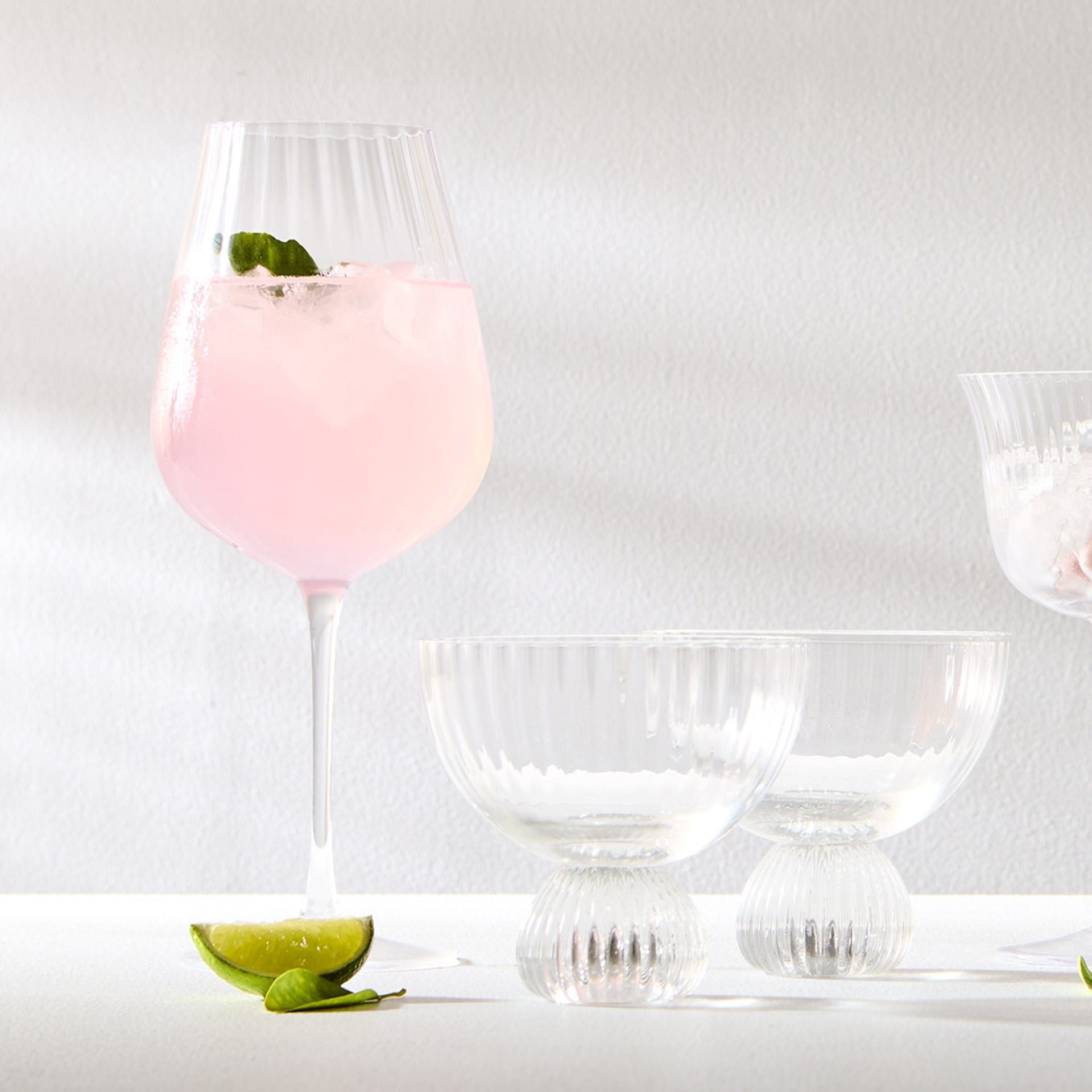 4 Ripple Wine Glasses - Kmart