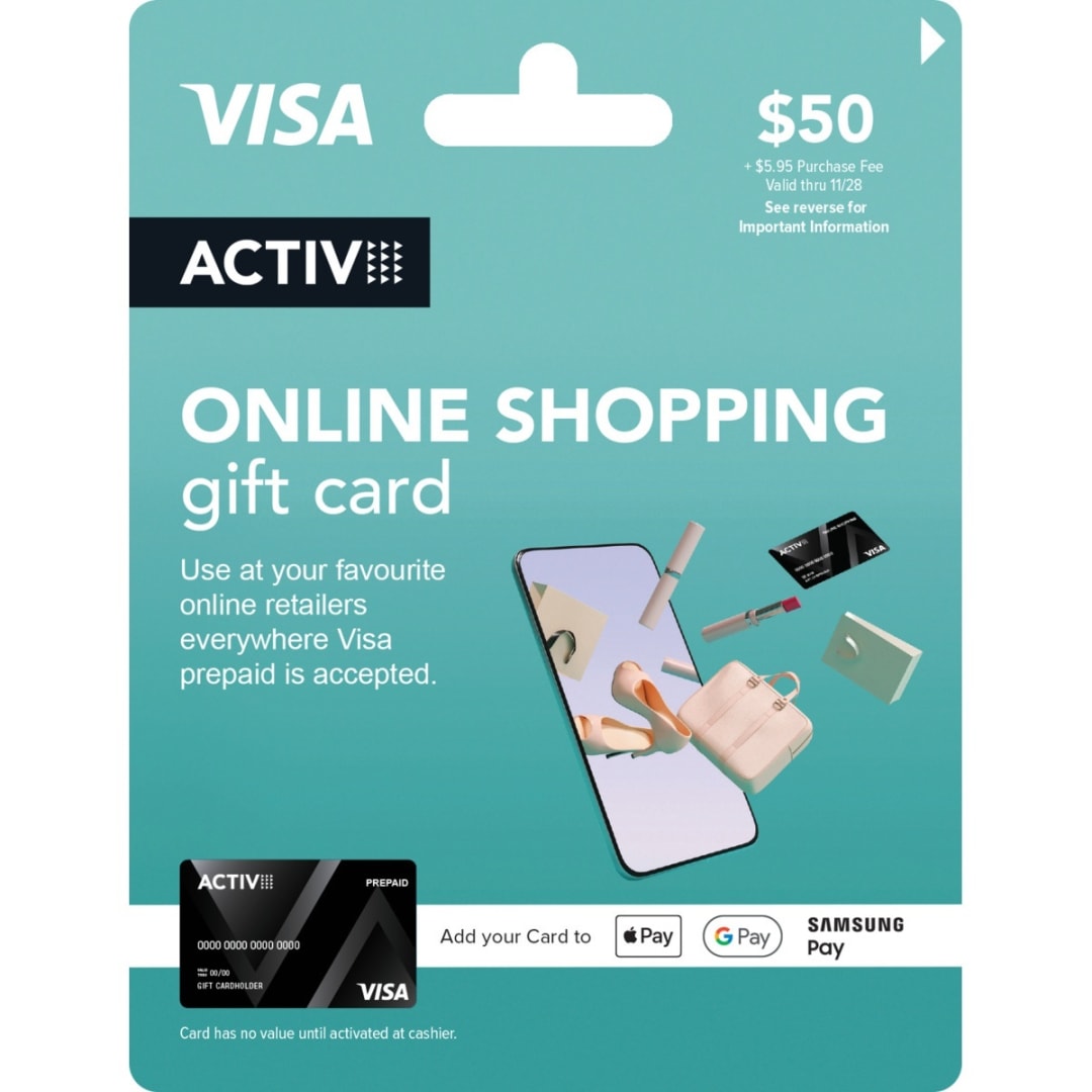 Activ VISA $50 Online Shopping Gift Card - Kmart