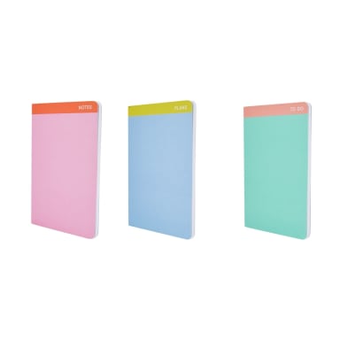 3 Pack Pocket Notebook Set - Brights - Kmart