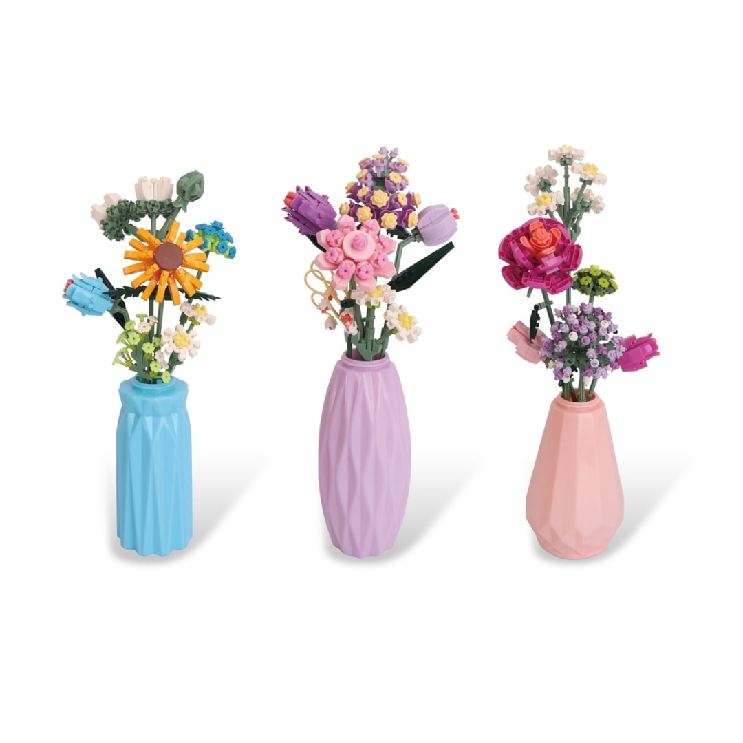 Mini Blocks Flower Series: Flower Vase Set - Assorted - Kmart