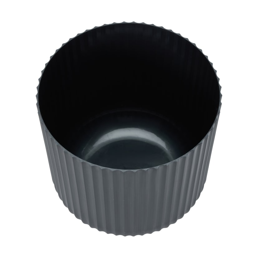 30cm Linear Plastic Pot - Black - Kmart