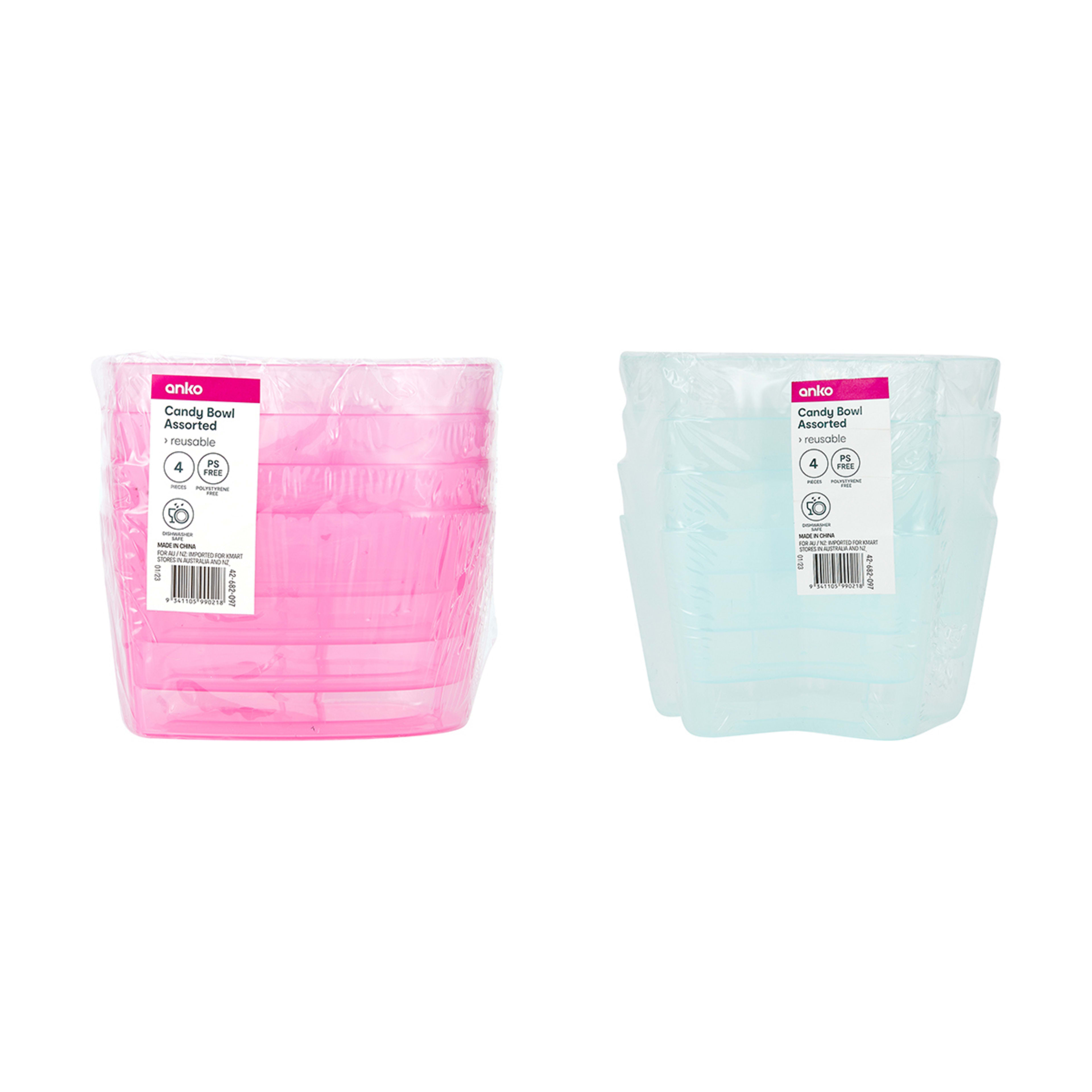 4 Pack Candy Bowls - Assorted - Kmart