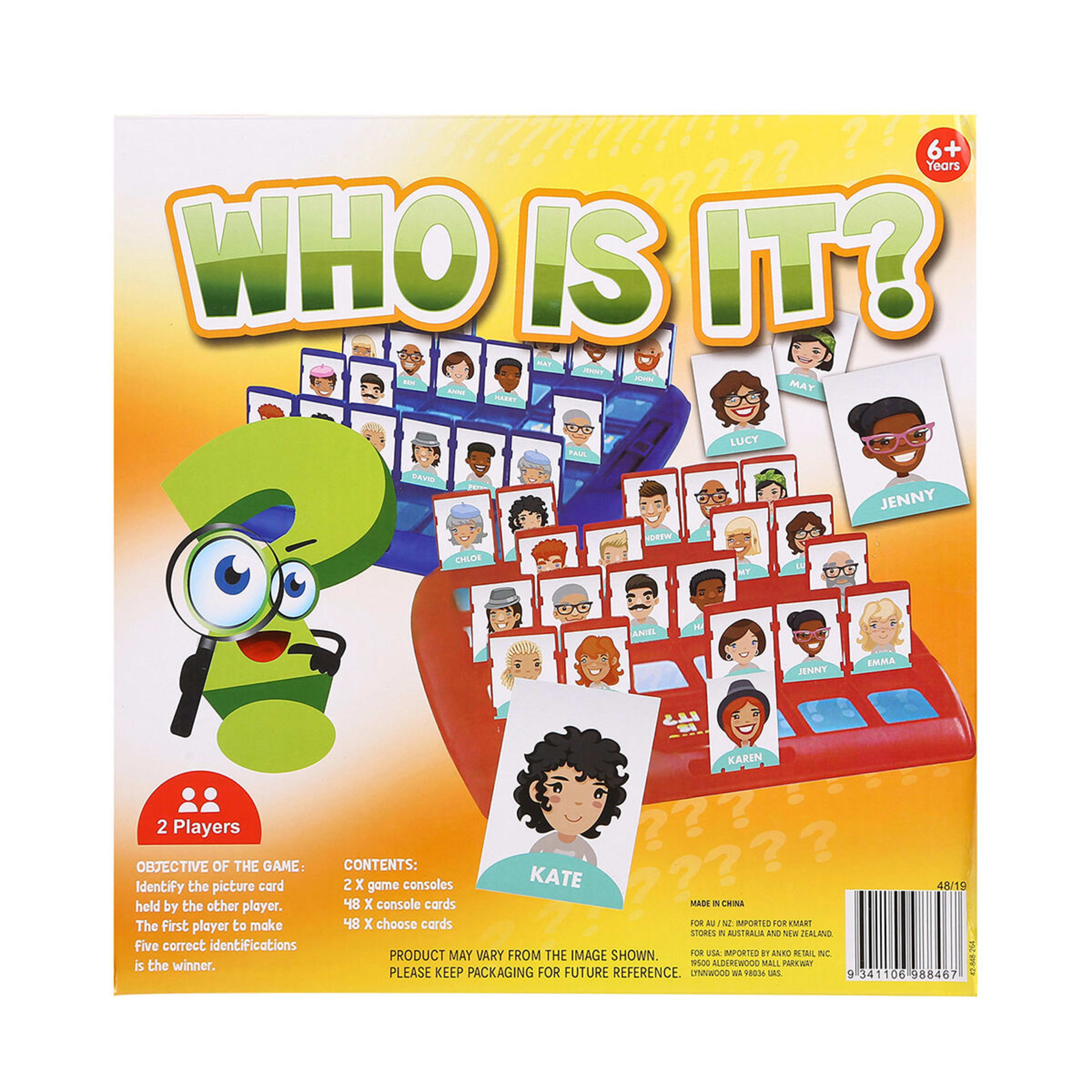 Who Is It? Game - Kmart