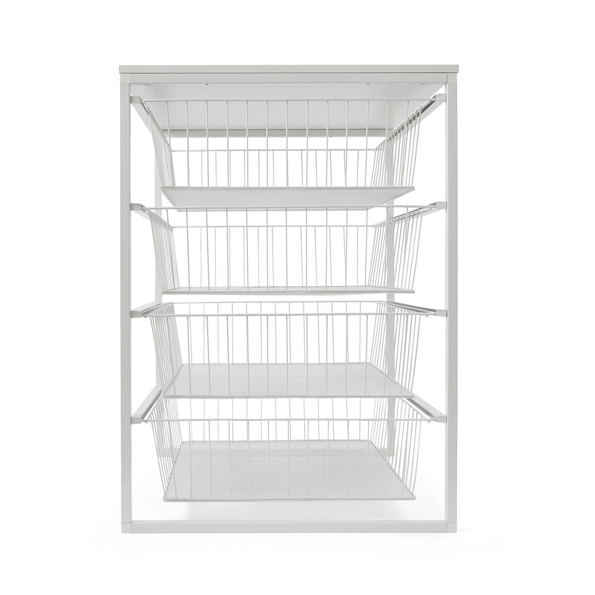 Mesh and Wire 4 Drawer Unit - White - Kmart