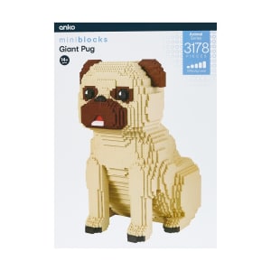 3178 Piece Mini Blocks Animal Series: Giant Pug - Kmart