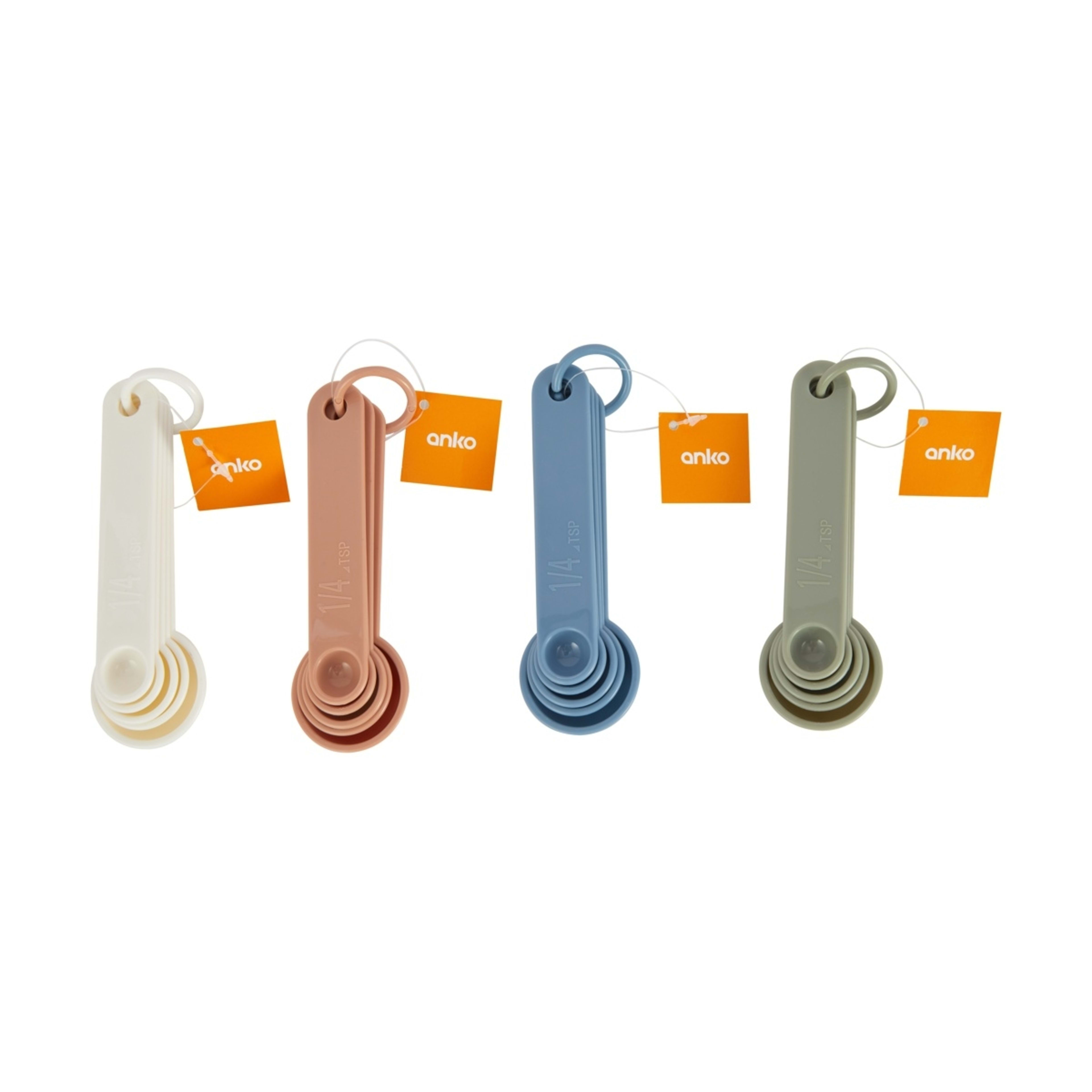 Set of 5 Measuring Spoons - Assorted - Kmart