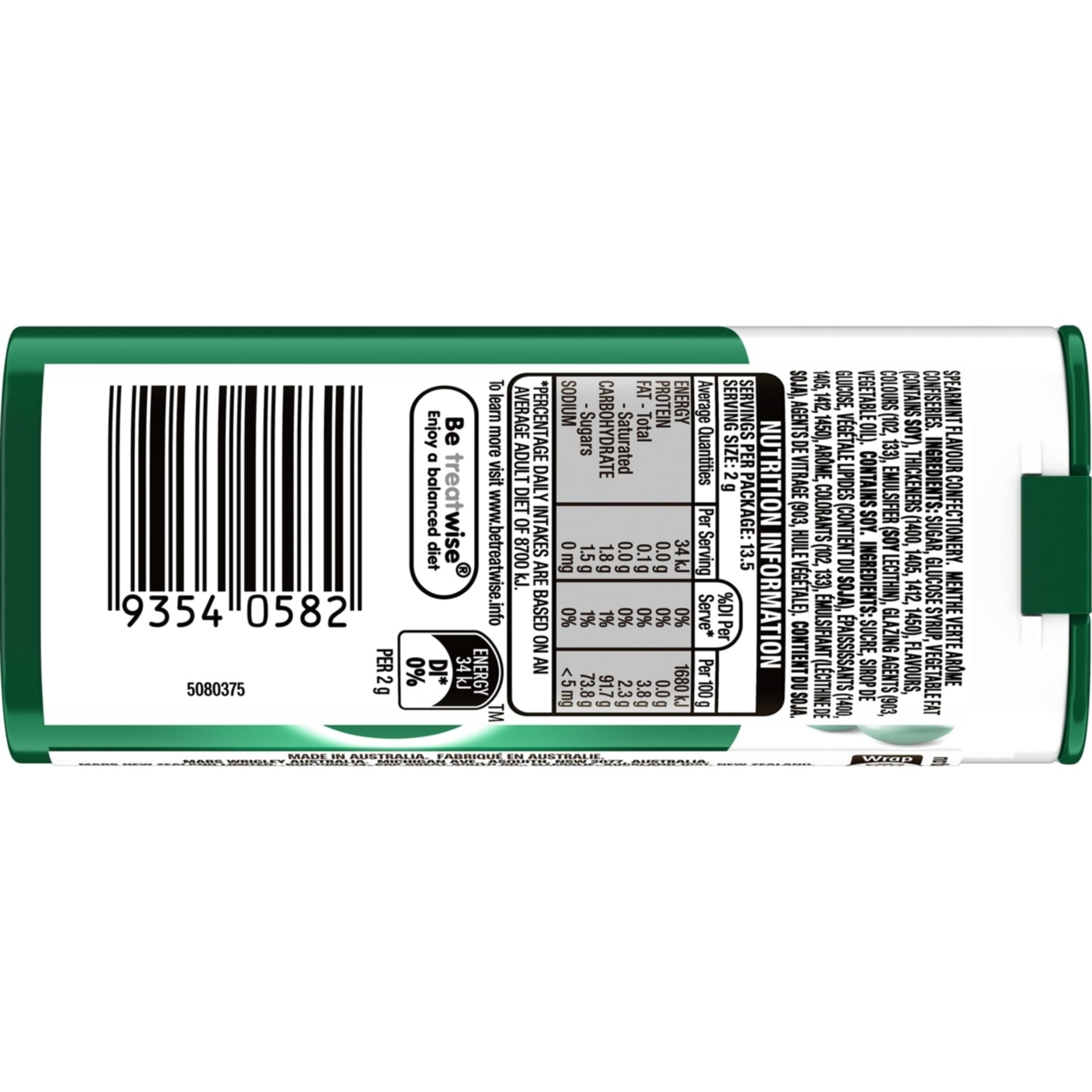 Wrigley's Eclipse Chewy Spearmint Mints 27g - Kmart