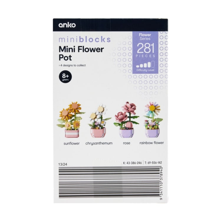 Mini Blocks Flower Series: Mini Flower Pot Playset - Assorted - Kmart