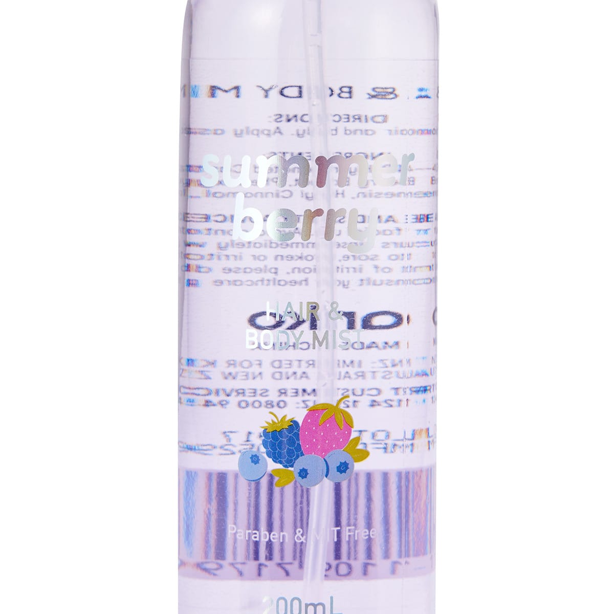 Hair and Body Mist 200ml - Summer Berry - Kmart