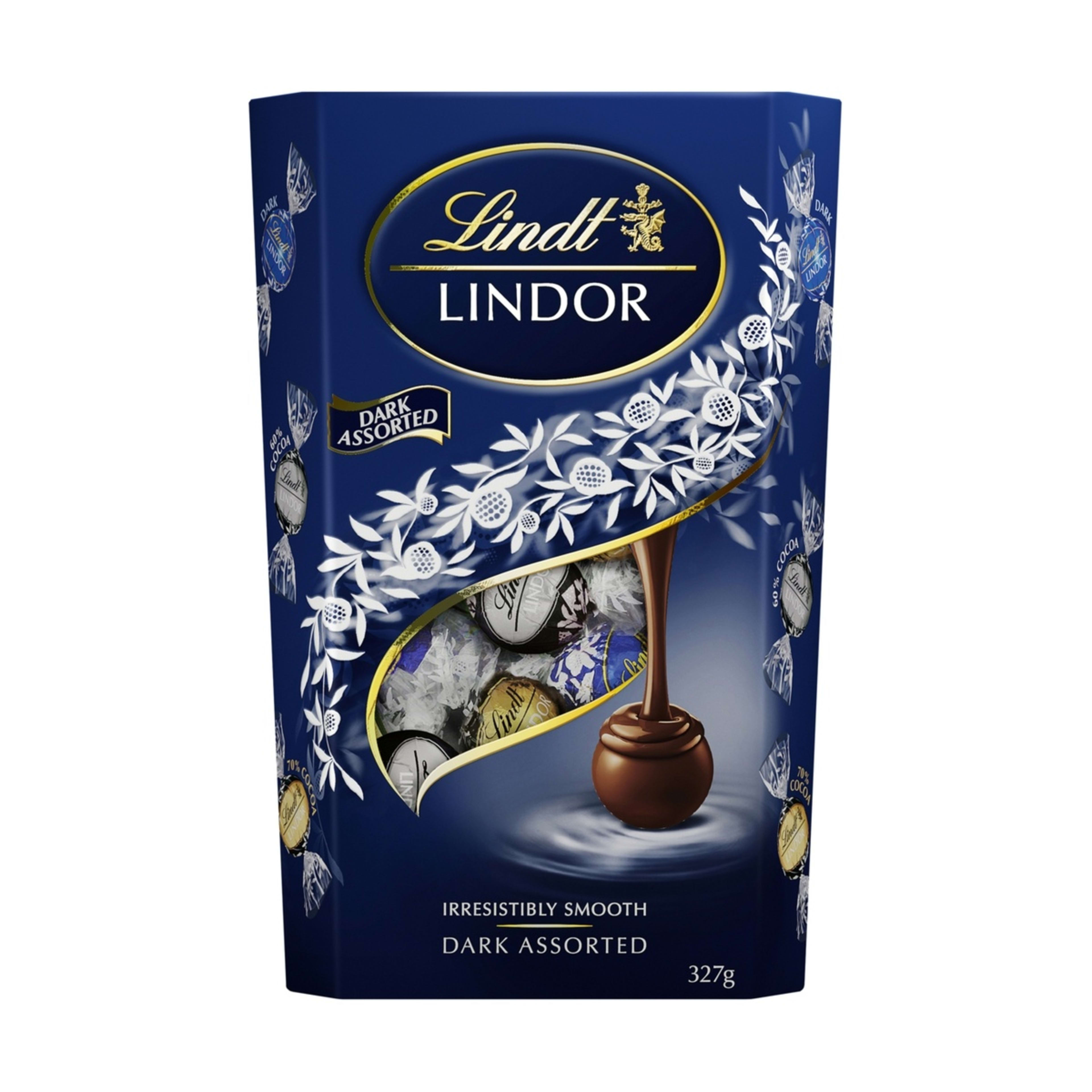 Lindt LINDOR Dark Assorted Chocolate Cornet 327g - Kmart