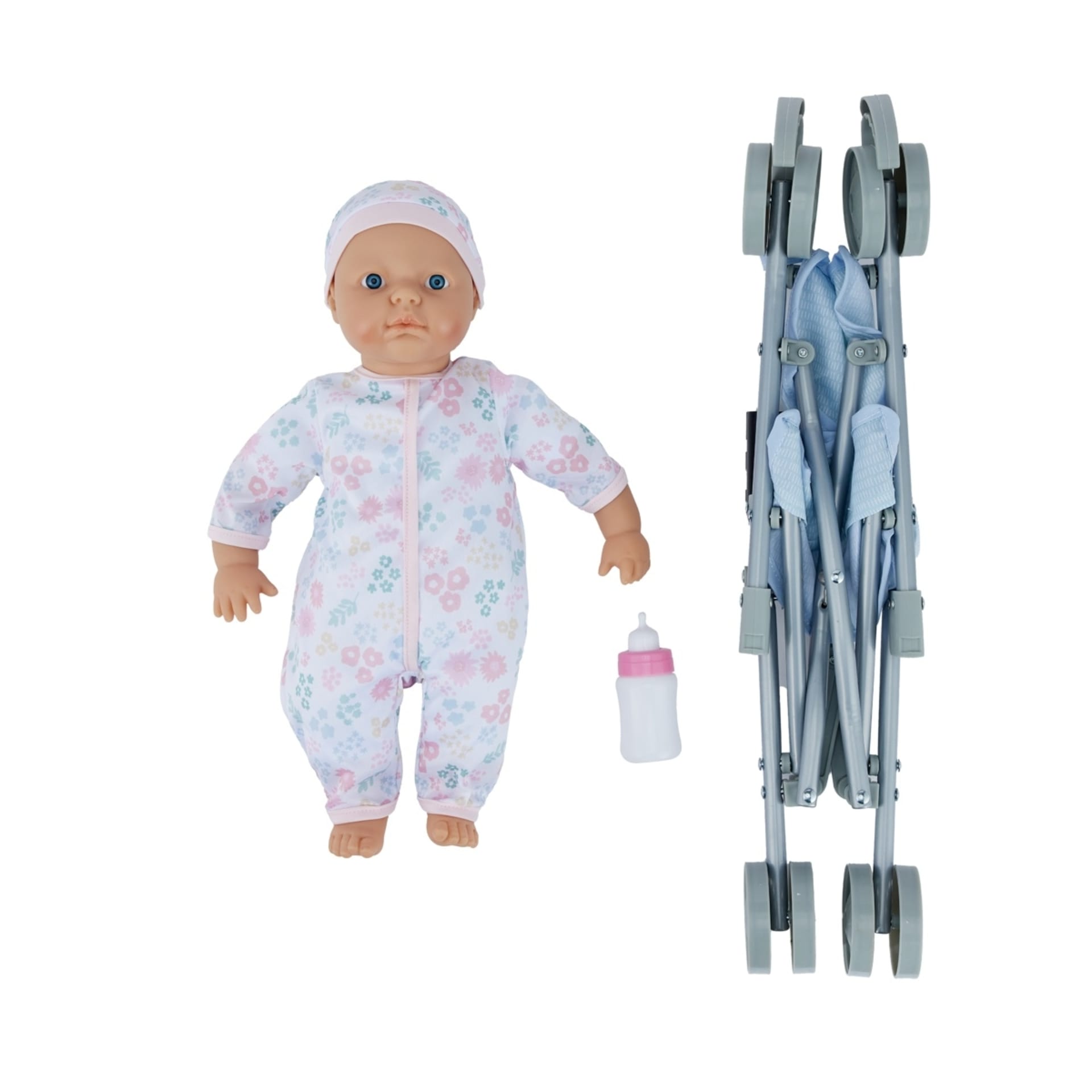 3 Piece Baby Doll Stroller Set - Kmart