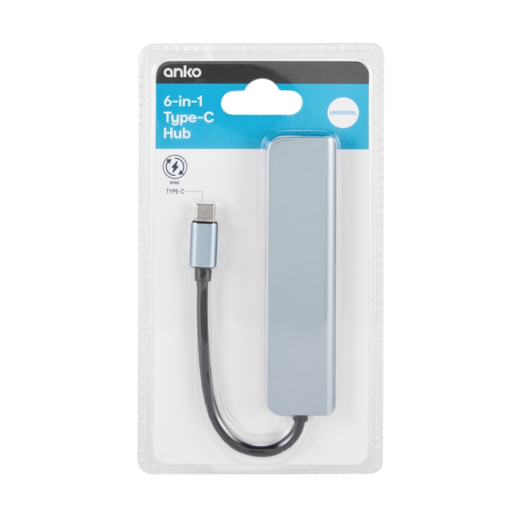 6-in-1 Type C Hub - Kmart NZ