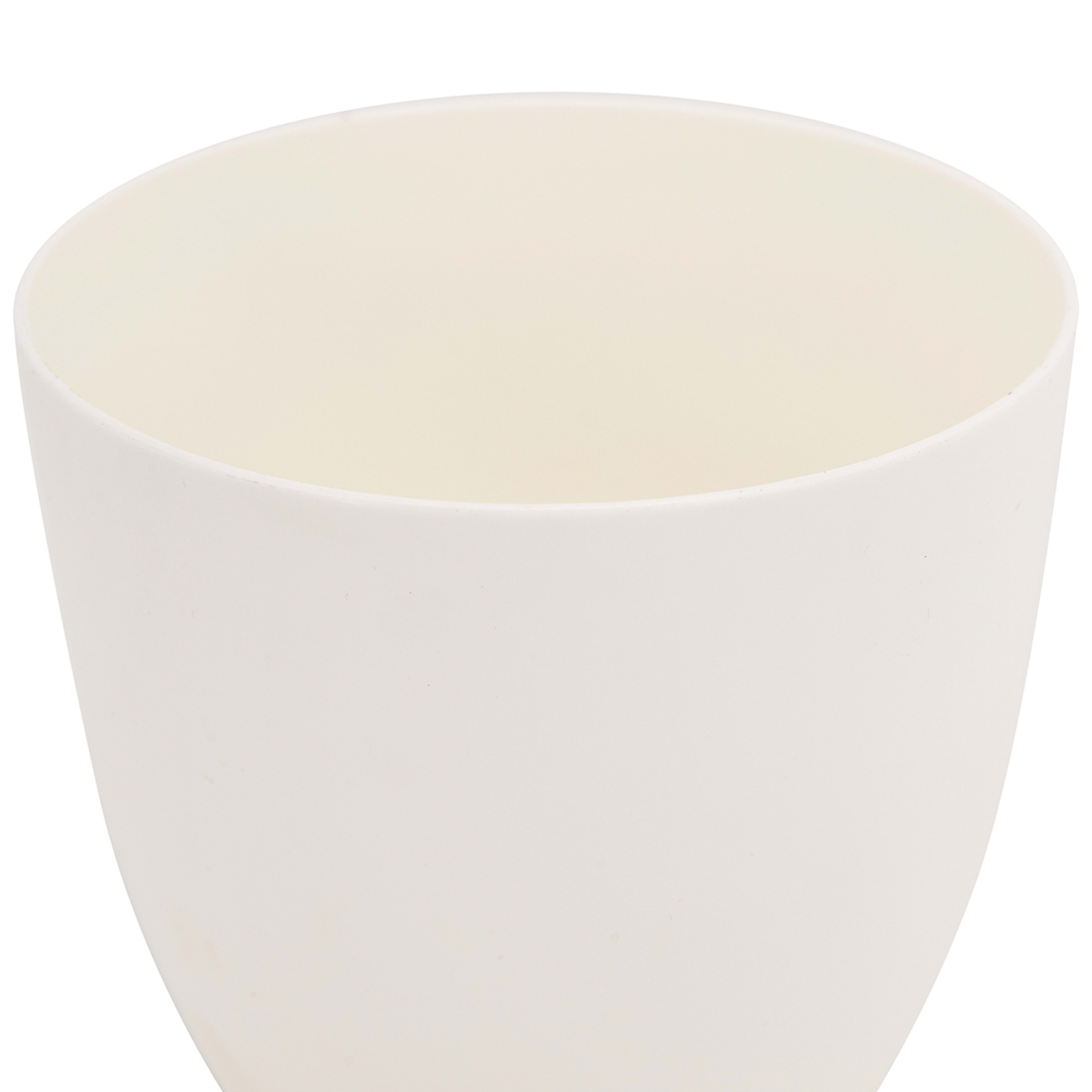 12cm Plastic Pot - White - Kmart