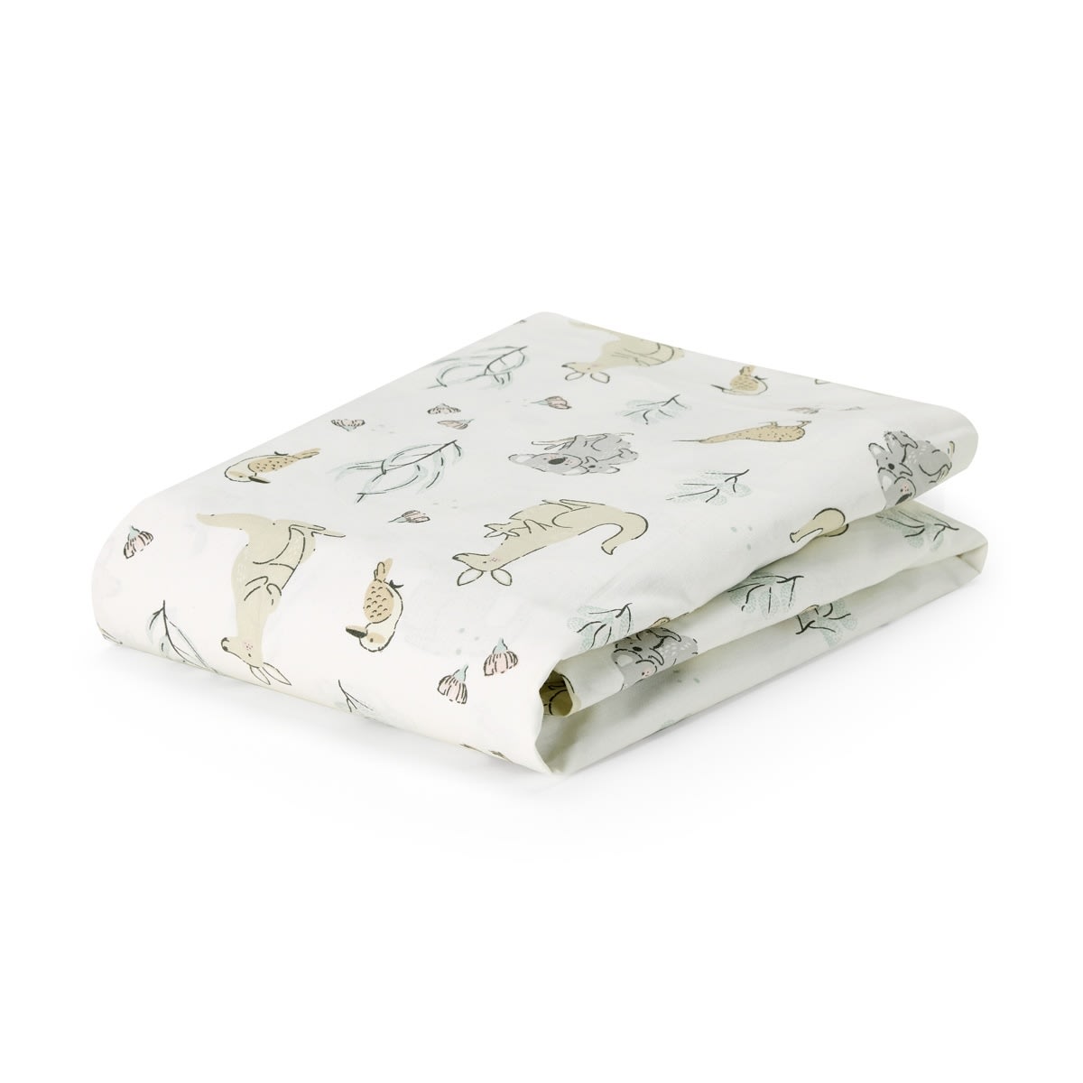 2 Pack Organic Cotton Fitted Cot Sheets - Australiana and Gingham - Kmart