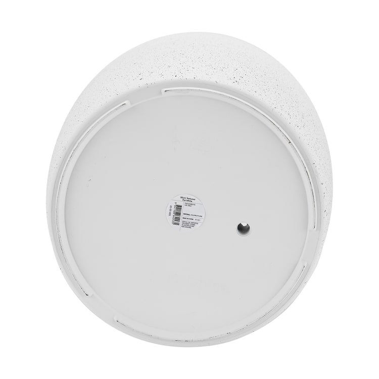 35cm Textured Pot - White - Kmart