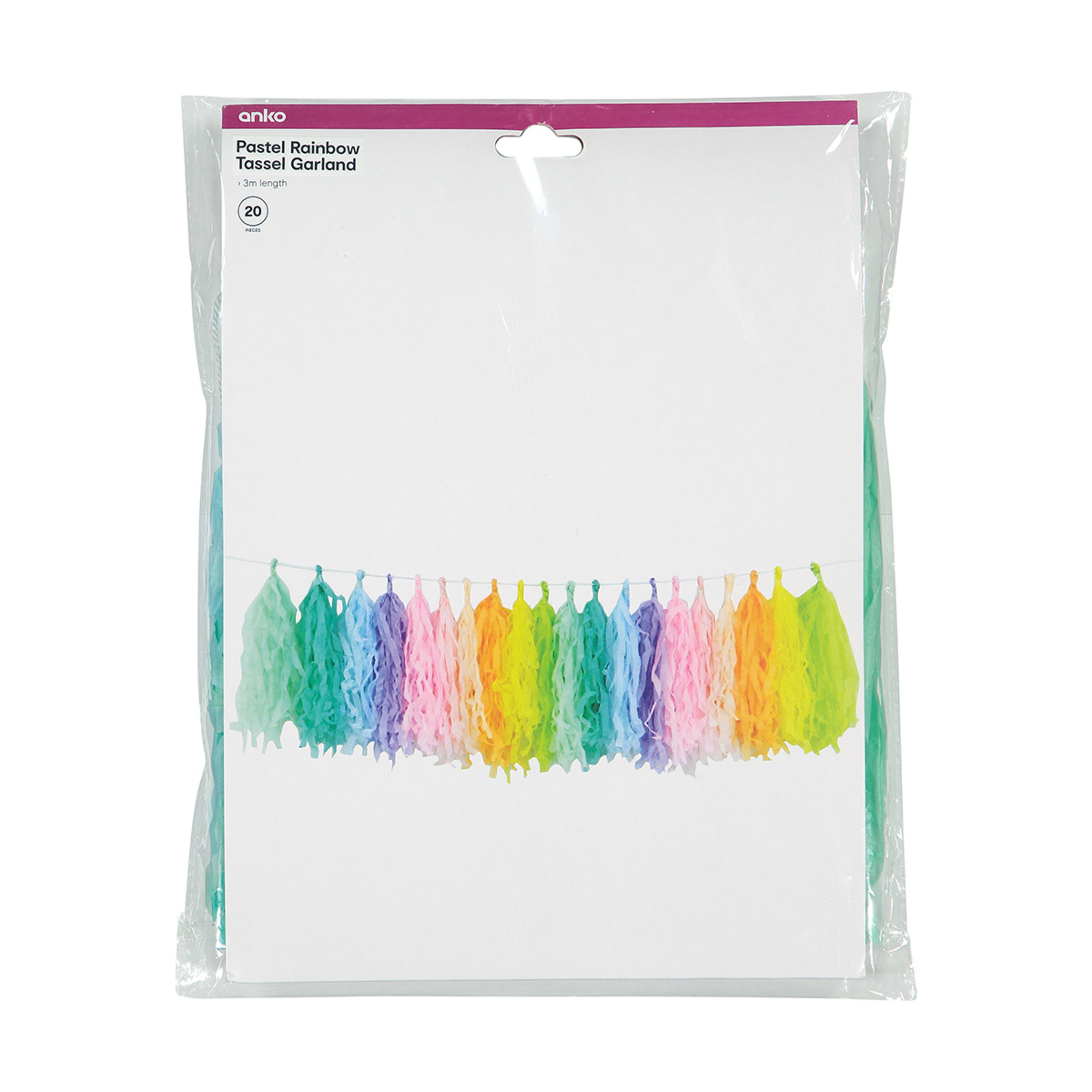 Pastel Rainbow Tassel Garland - Kmart