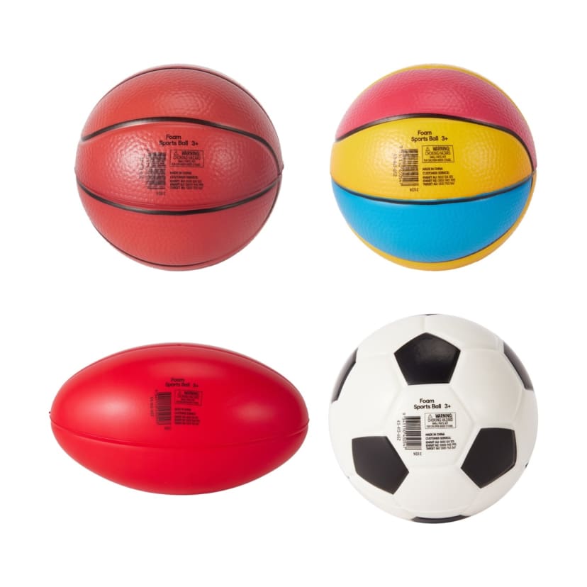 Foam Sports Ball - Assorted - Kmart