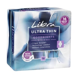 Libra 16 Pack Ultra Thin Goodnight Pads - Kmart