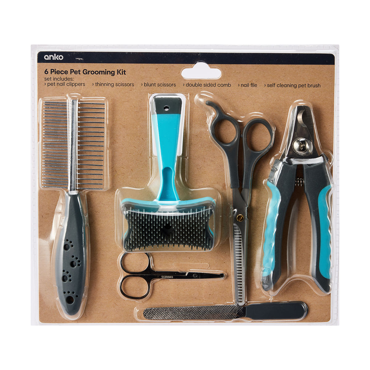 6 Piece Pet Grooming Kit - Kmart NZ