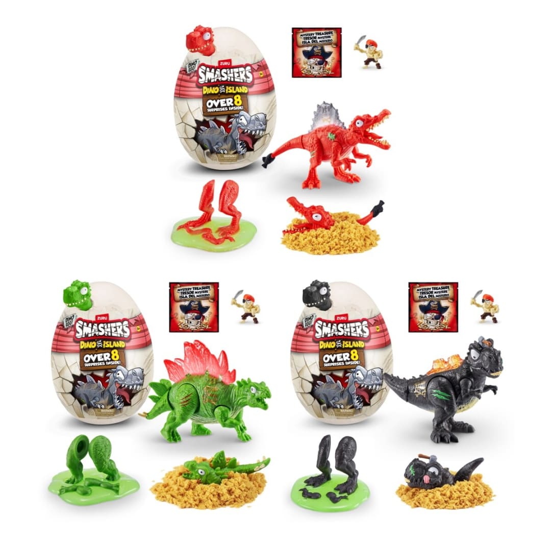 6 Piece Zuru Smashers Dino Island Egg - Assorted - Kmart