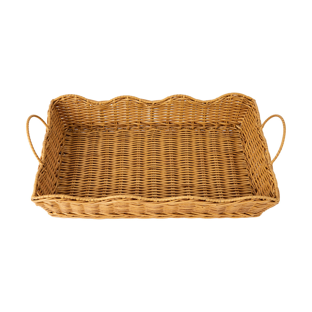 Wavy Edge Rattan Look Tray - Kmart NZ