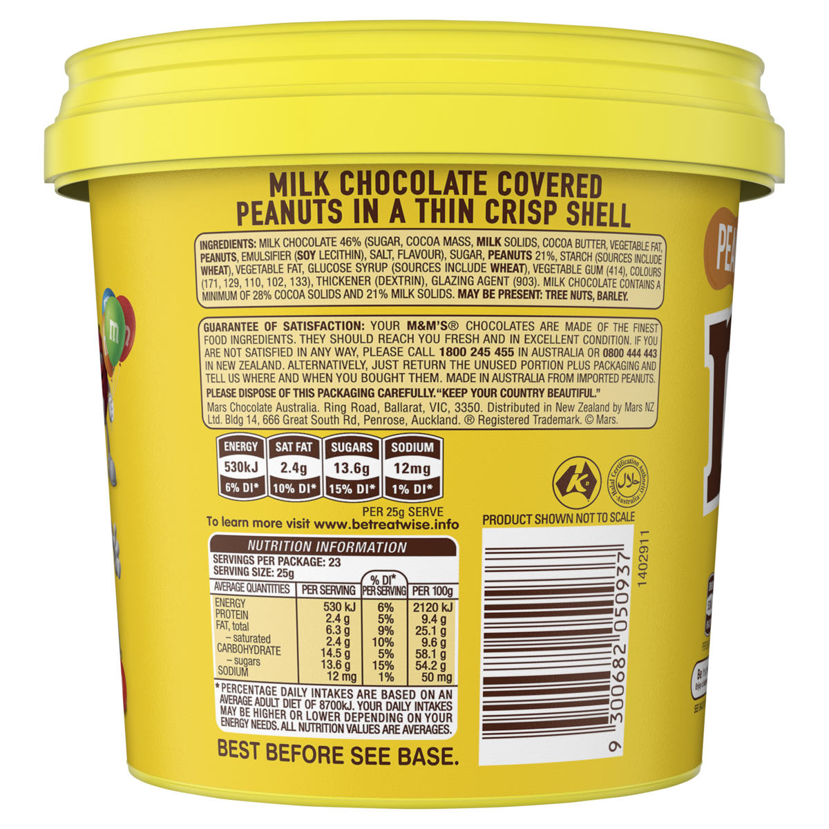 M&M's Peanut Party Bucket 575g - Kmart