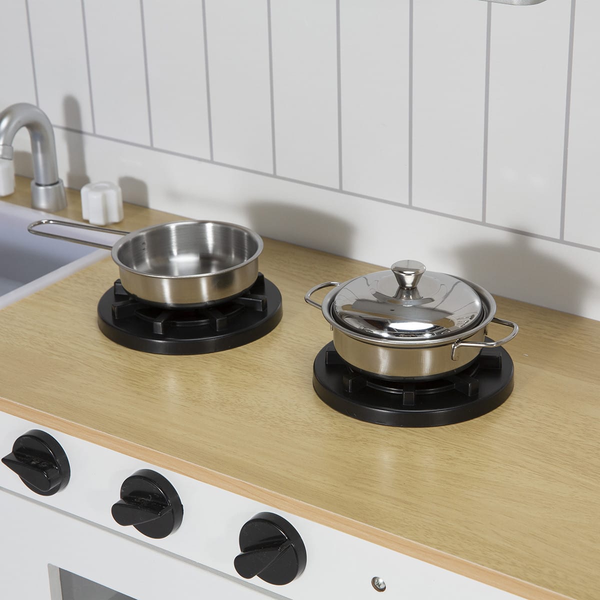 7 Piece Wooden Rustic Kitchen Playset - Kmart