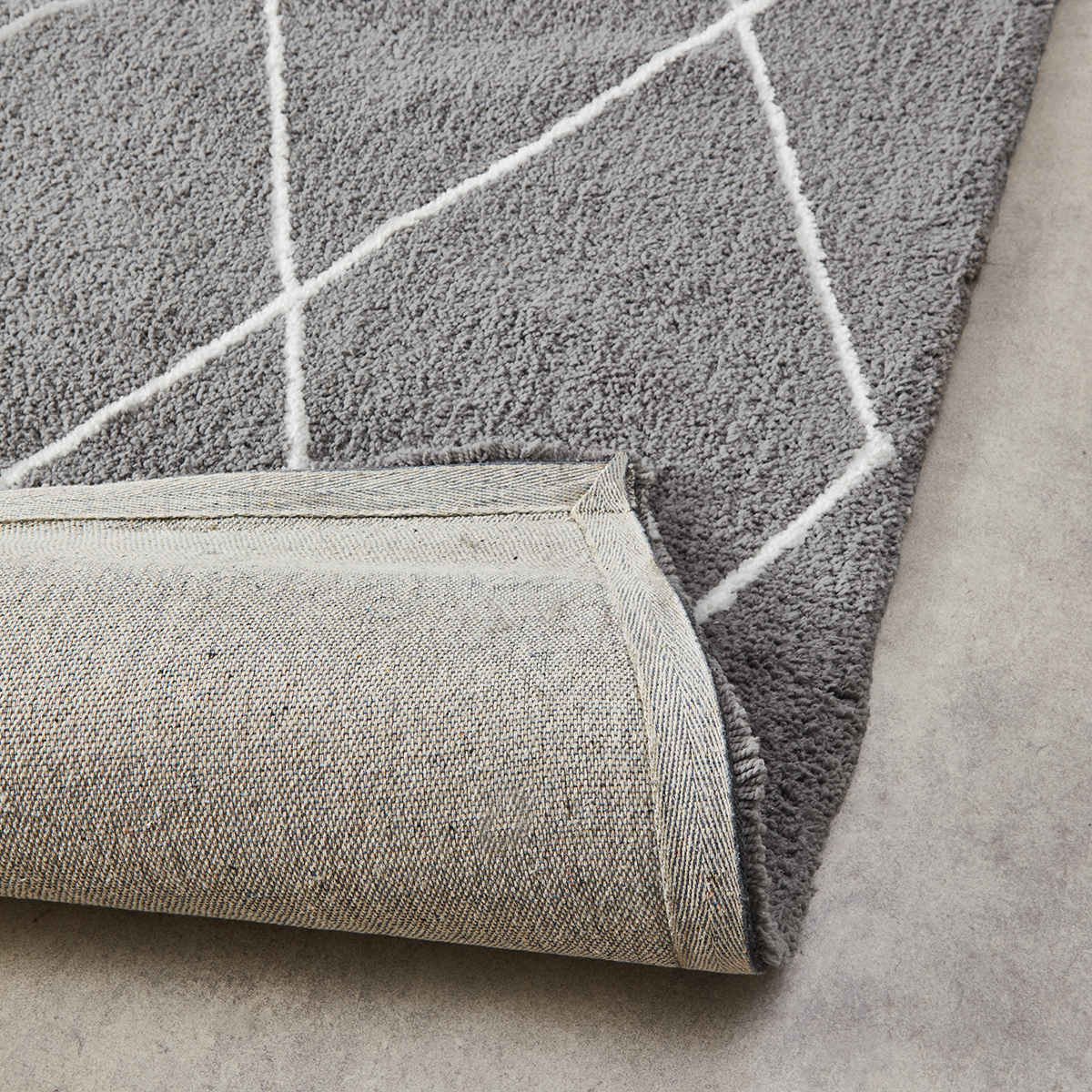 Trellis Rug - Grey, Extra Large - 270cm x 180cm - Kmart