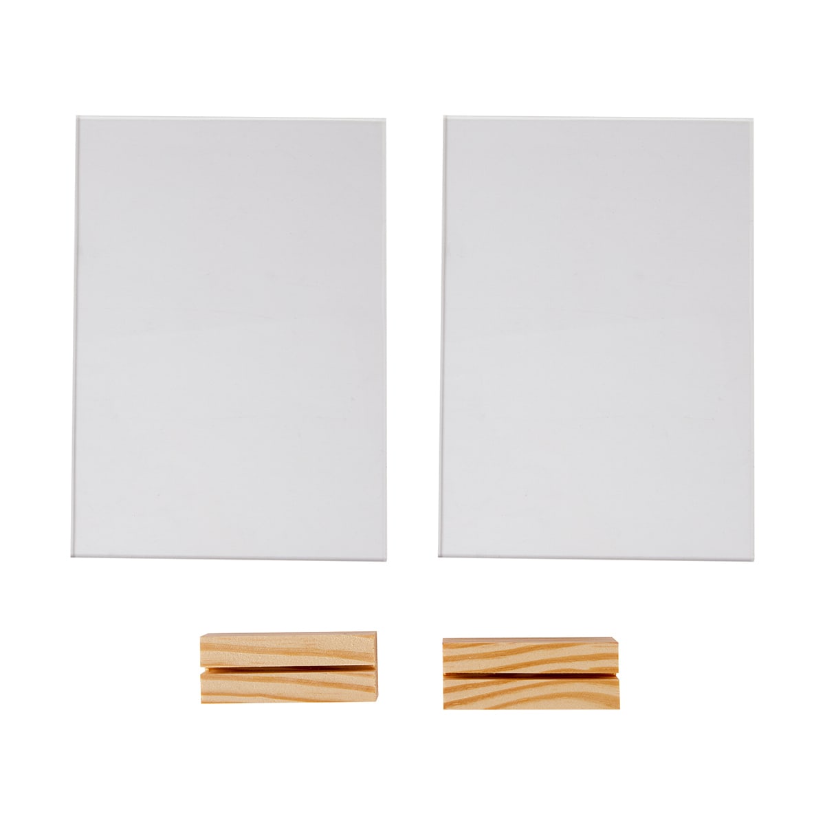 2 Pack A5 Acrylic Signs with Wooden Bases - Kmart