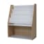 Oak Look and White Book Holder with Organiser - Kmart