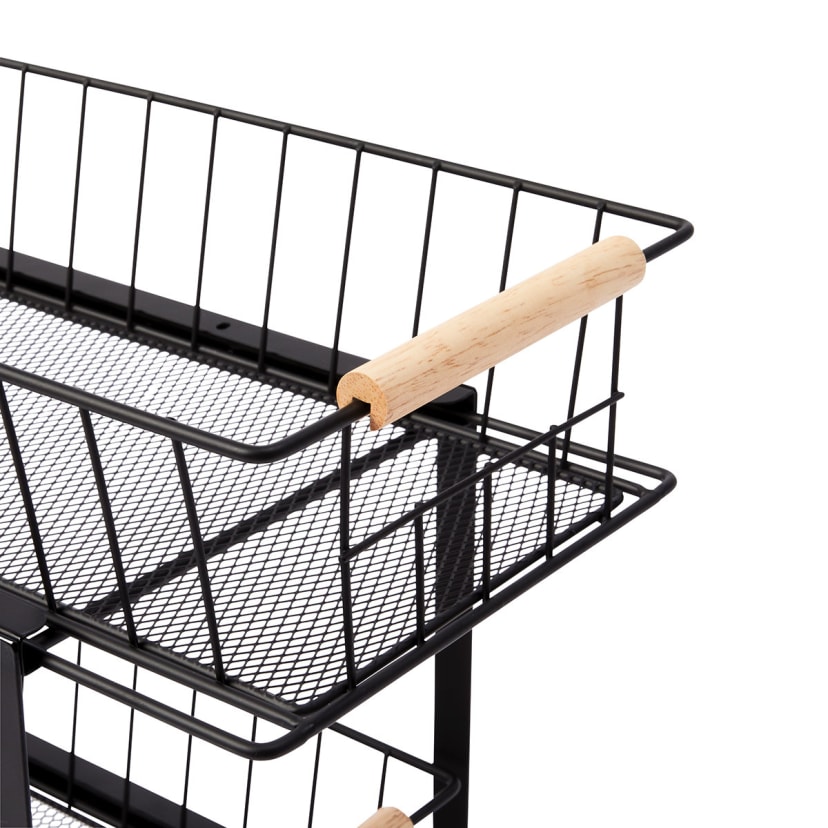 Wire and Wood 2 Tiered Drawers - Kmart