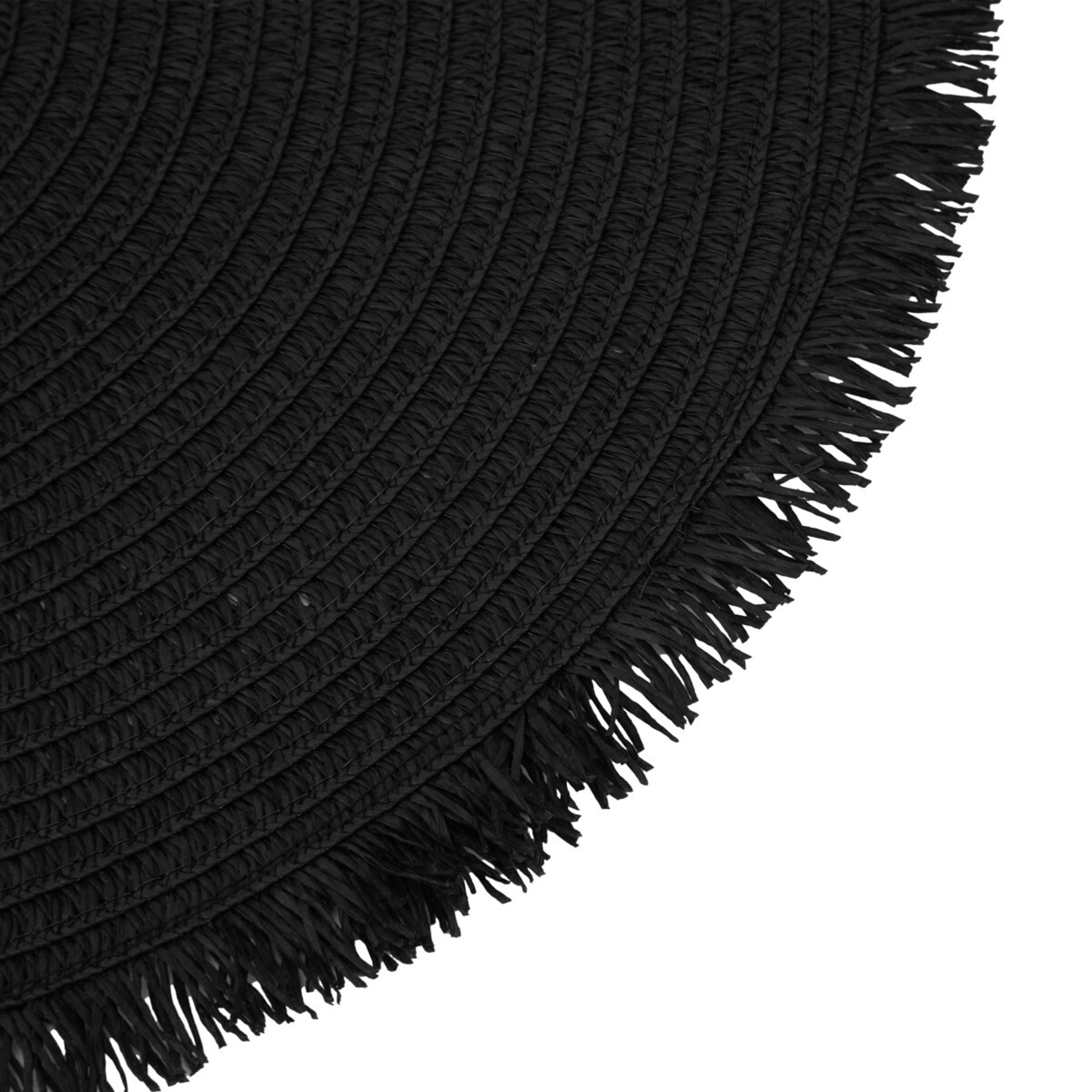 Black Round Fringe Placemat - Kmart