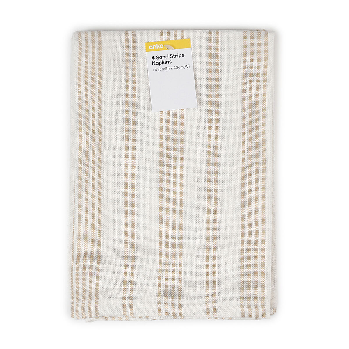 4 Pack Sand Stripe Napkins - Kmart NZ