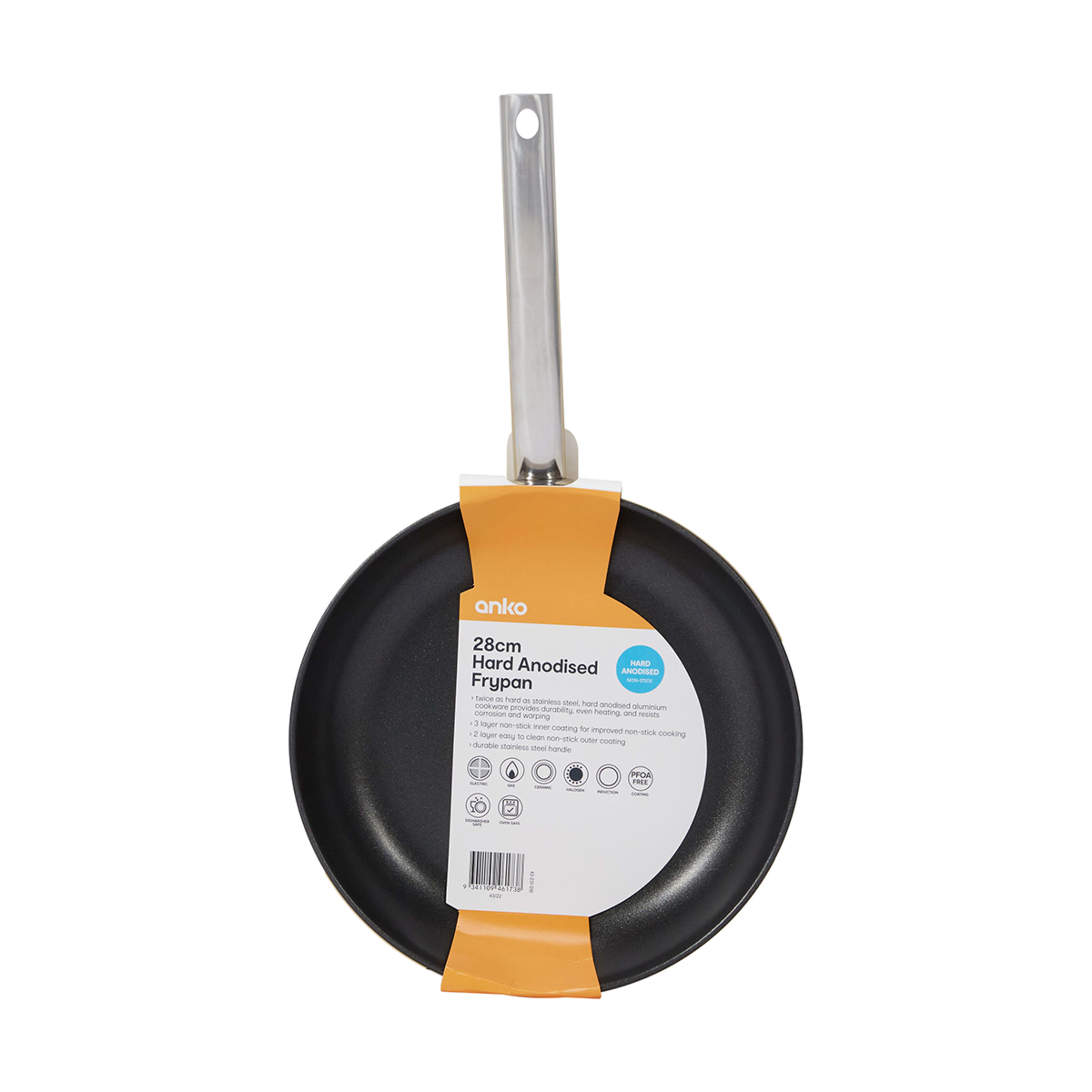28cm Hard Anodised Non-Stick Frypan - Kmart