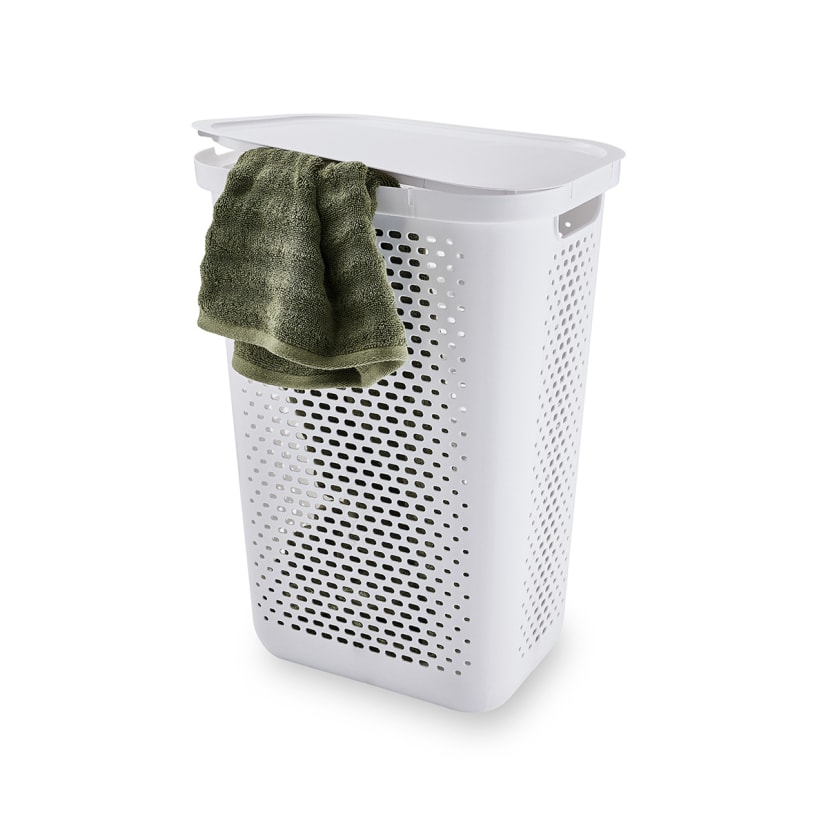 60L Gradient Laundry Hamper - White - Kmart NZ