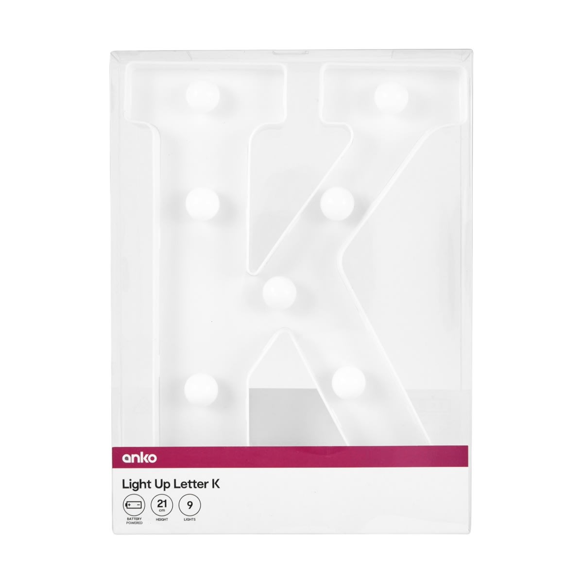 Light Up Letter - K - Kmart