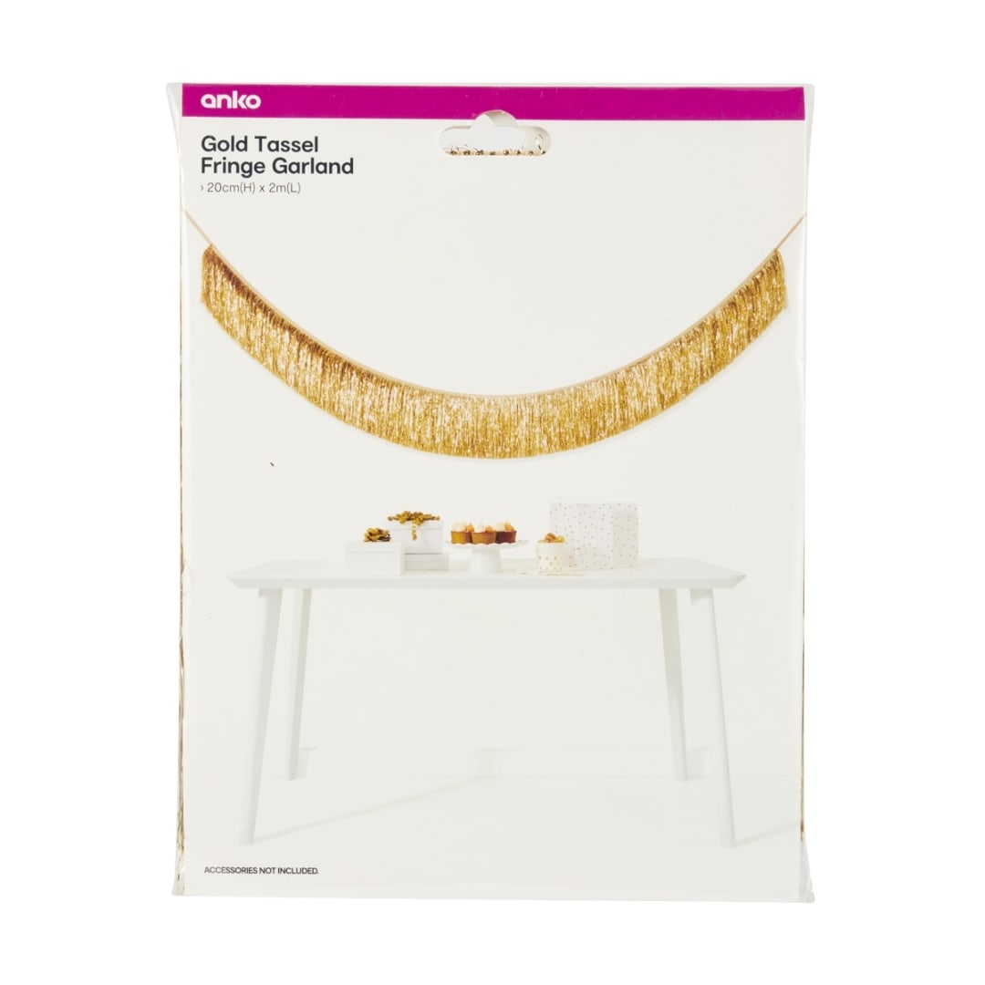 Gold Look Tassel Fringe Garland - Kmart