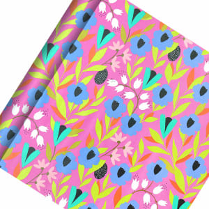 Hallmark Double-Sided Gift Wrap Roll - Contemporary Floral - Kmart