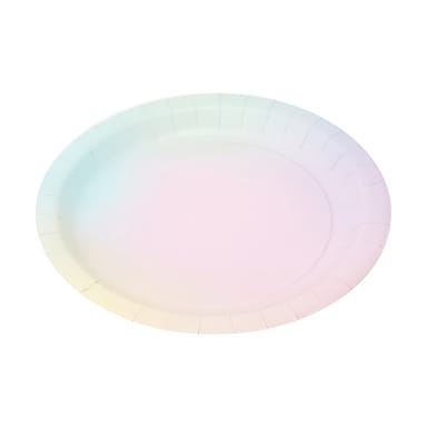 16 Pack Pastel Ombre Paper Plates - Kmart