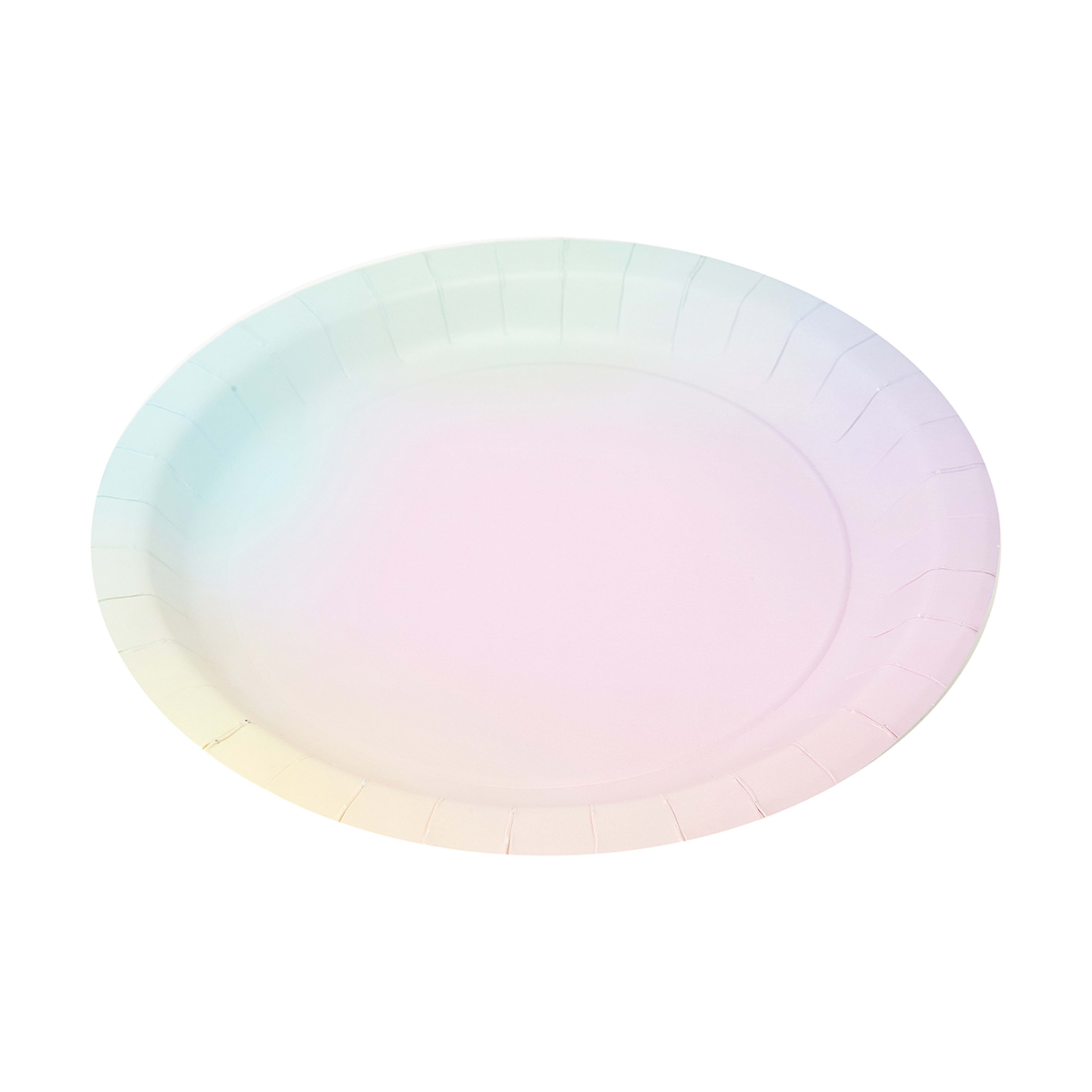 16 Pack Pastel Ombre Paper Plates - Kmart