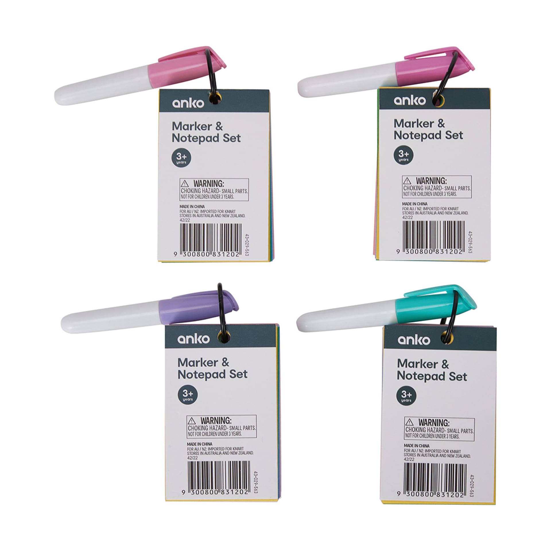 Marker & Notepad Set - Assorted - Kmart