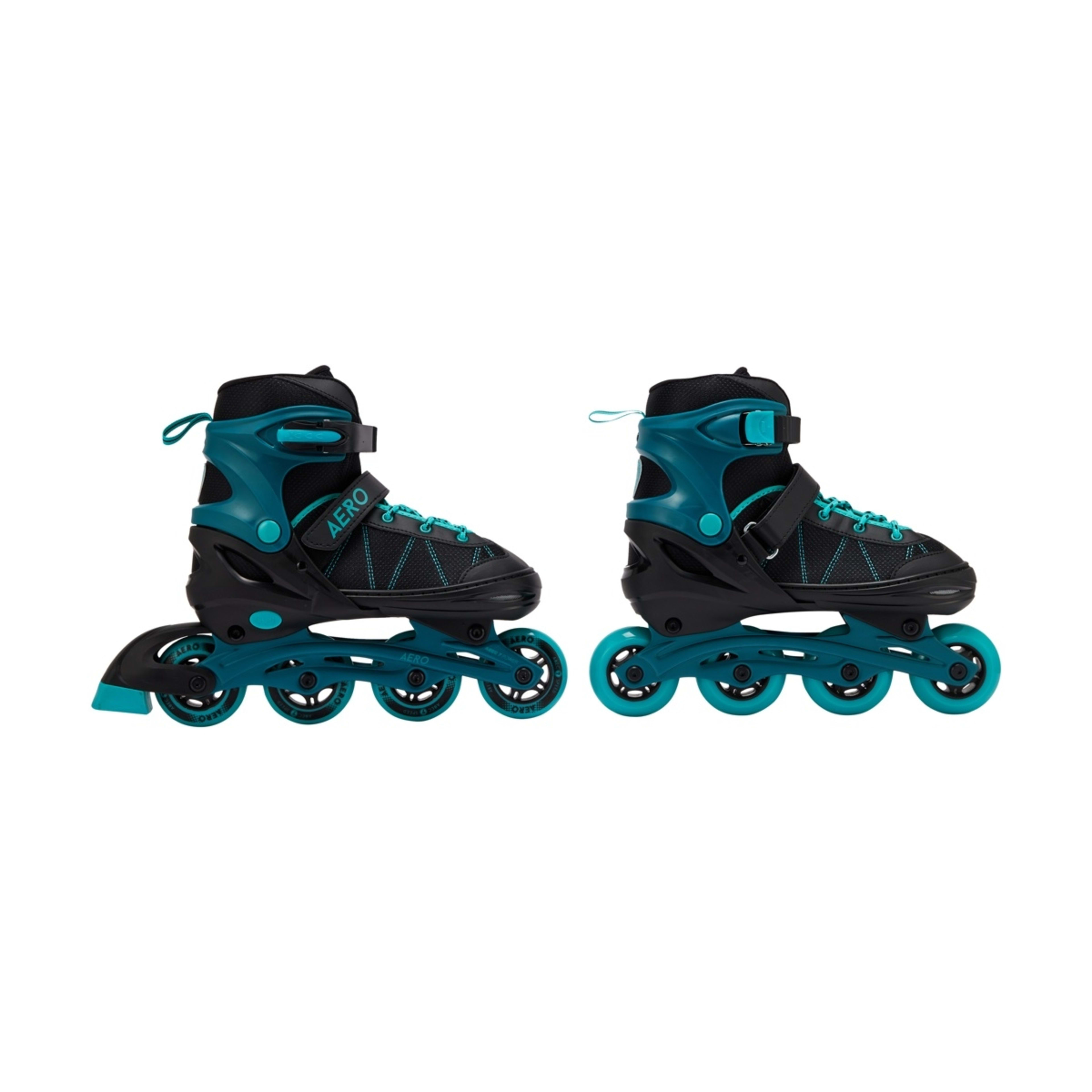 Inline Skates - Black and Teal, Size 5 to 7 - Kmart