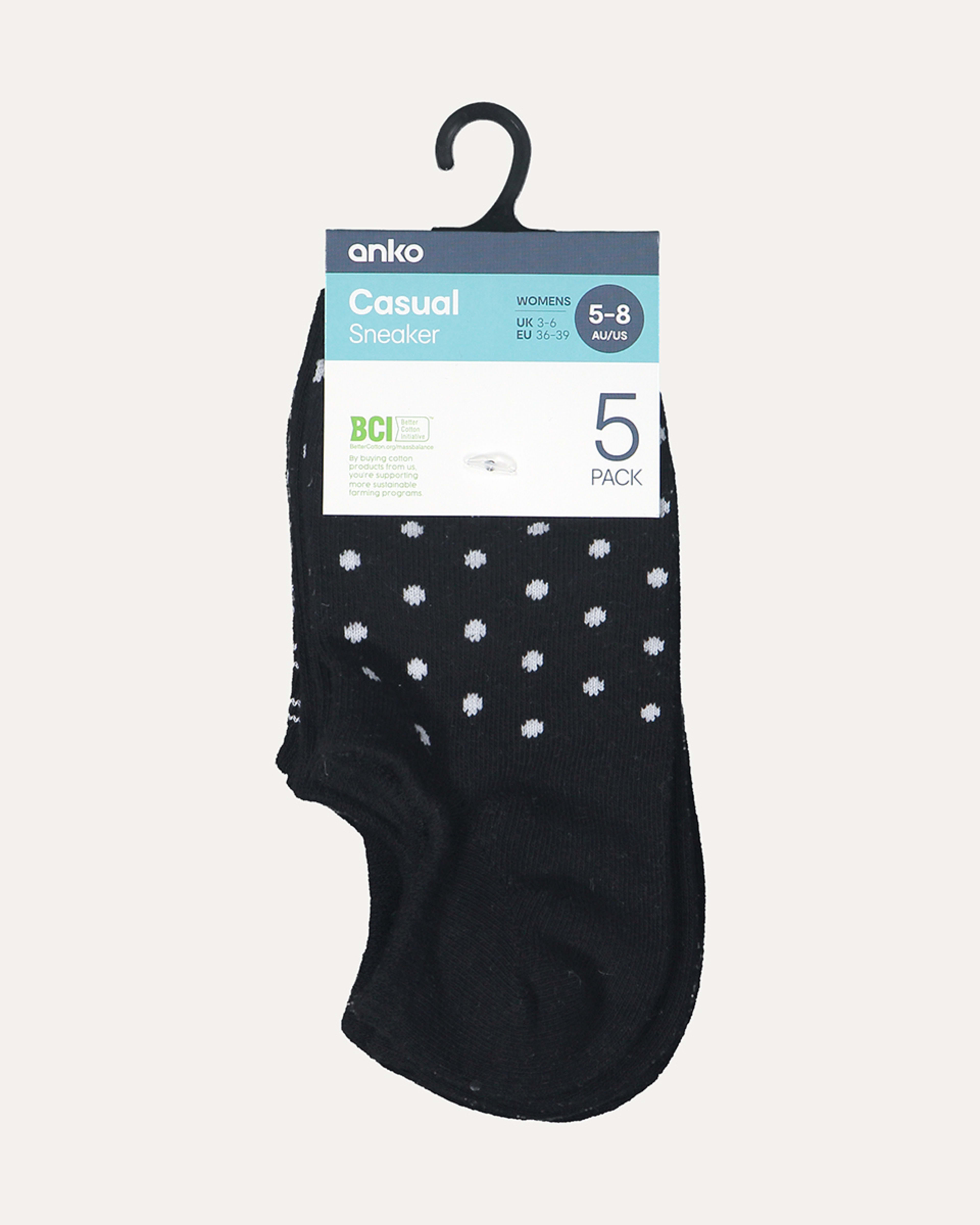 5 Pack Jacquard Sneaker Socks - Kmart NZ