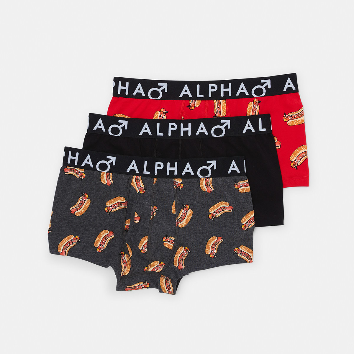 3 Pack Fly Front Print Trunks - Kmart