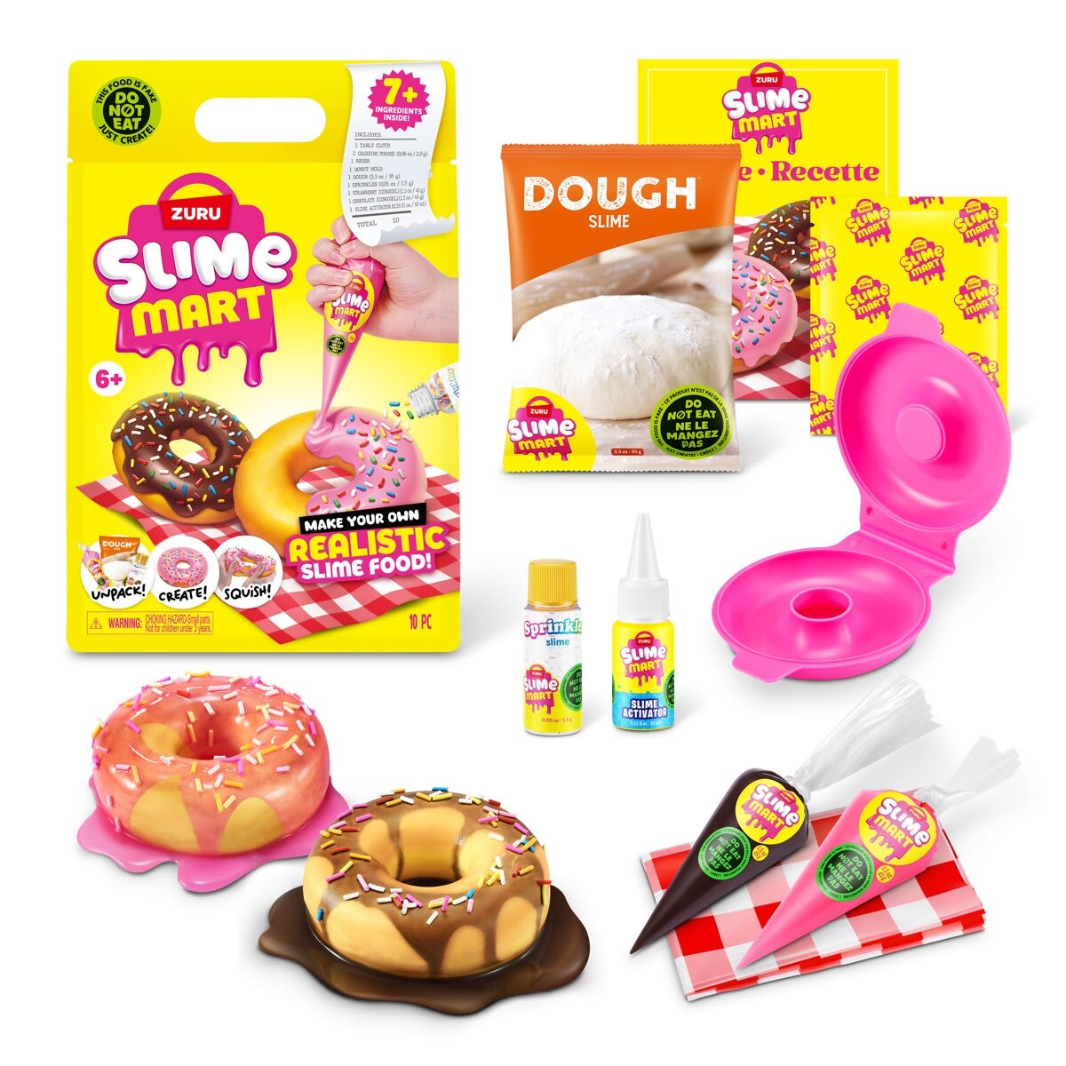 10 Piece Zuru Slime Mart Make Your Own Realistic Slime Food Playset ...