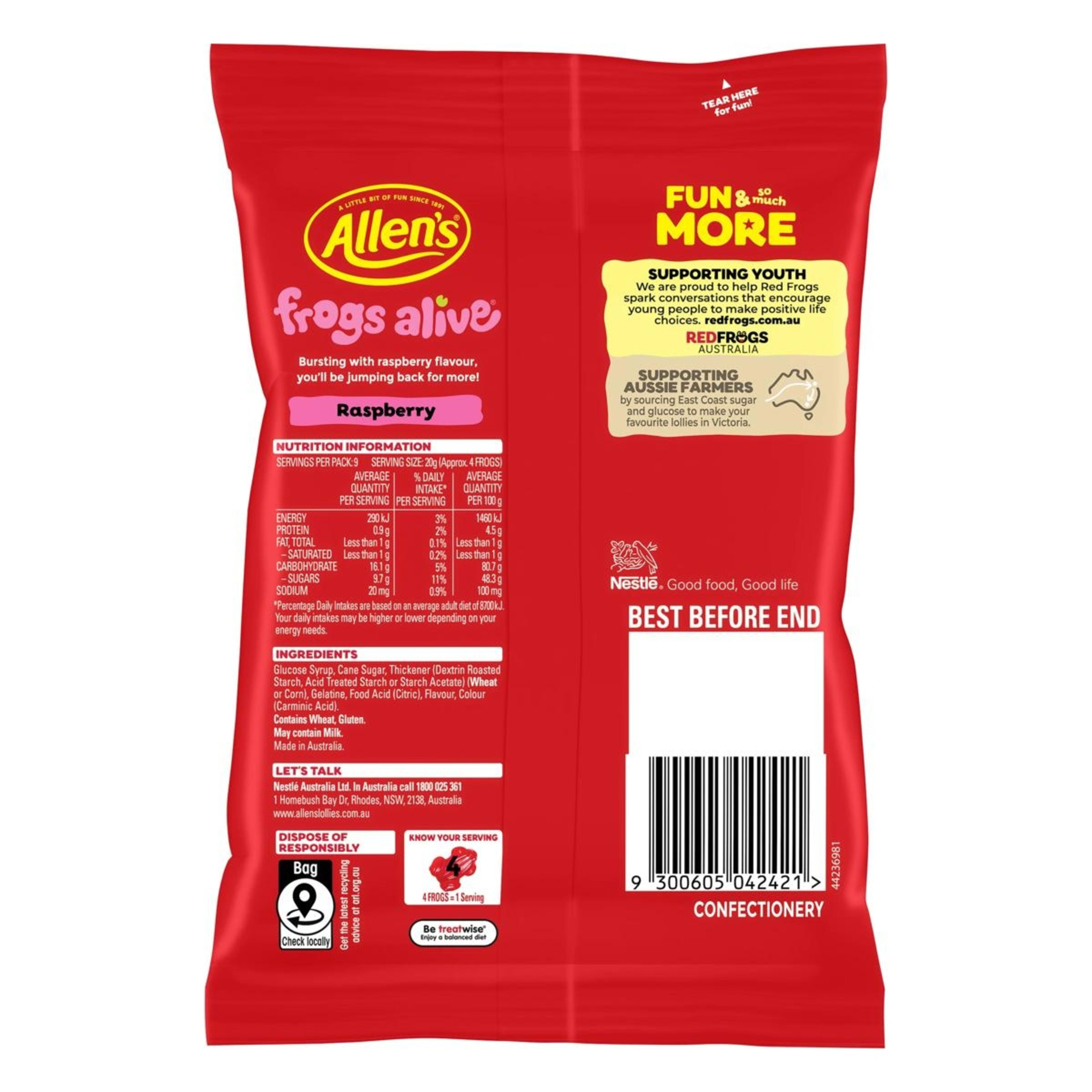 Allen's Frogs Alive 190g - Kmart