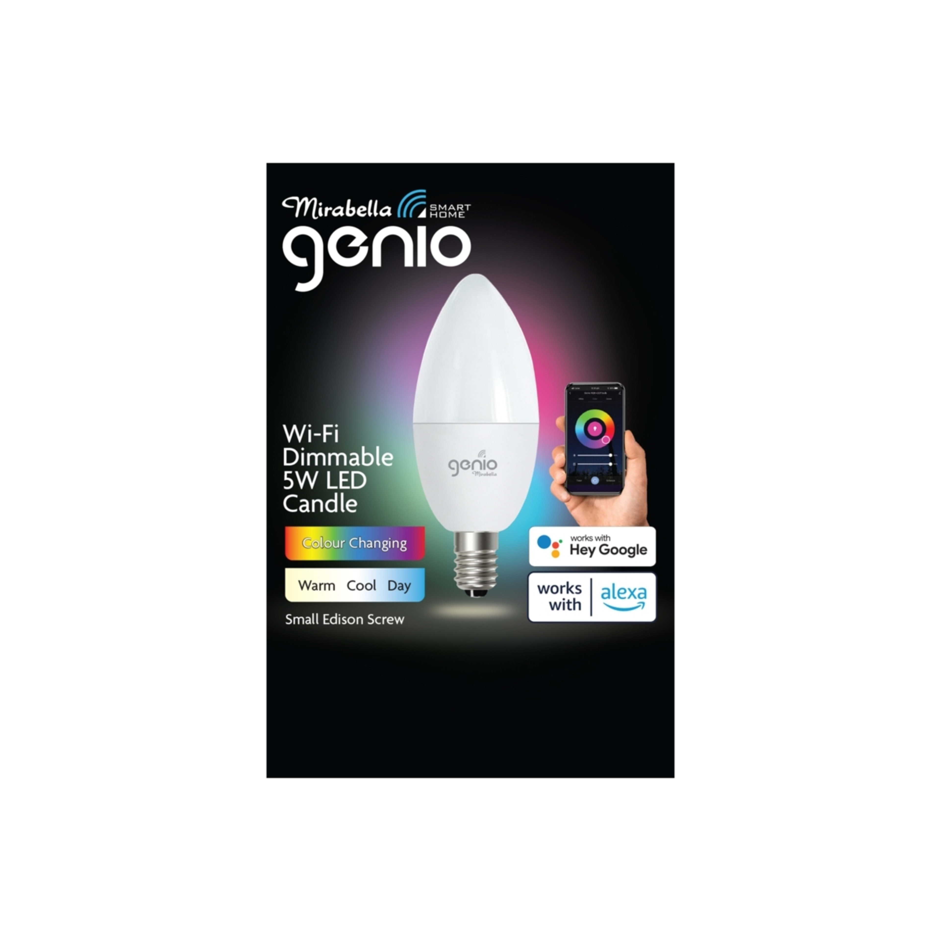 Mirabella Genio Wi-Fi Bulb Colour Candle - Kmart