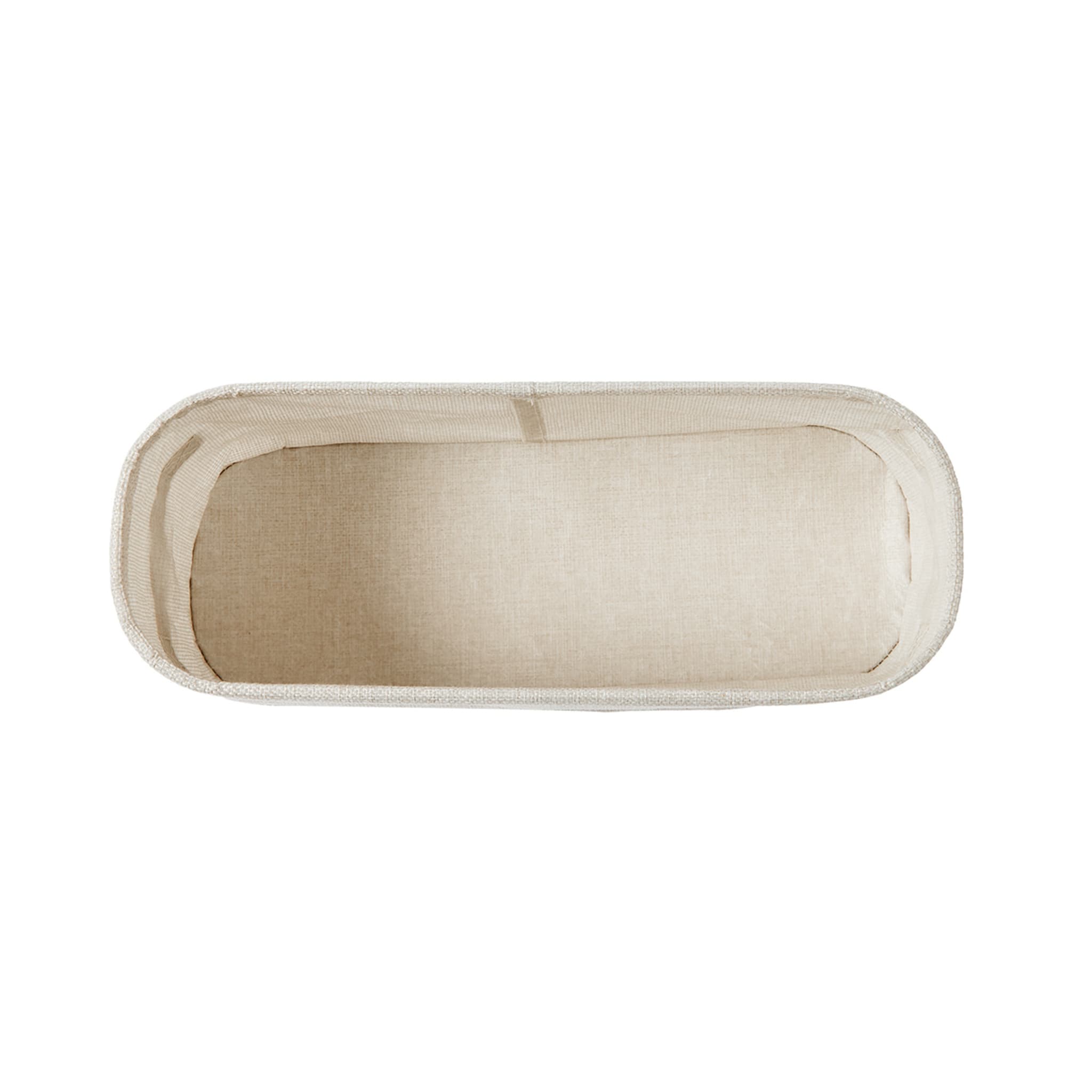 Linen Look Open Storage Box - Narrow, Beige - Kmart NZ