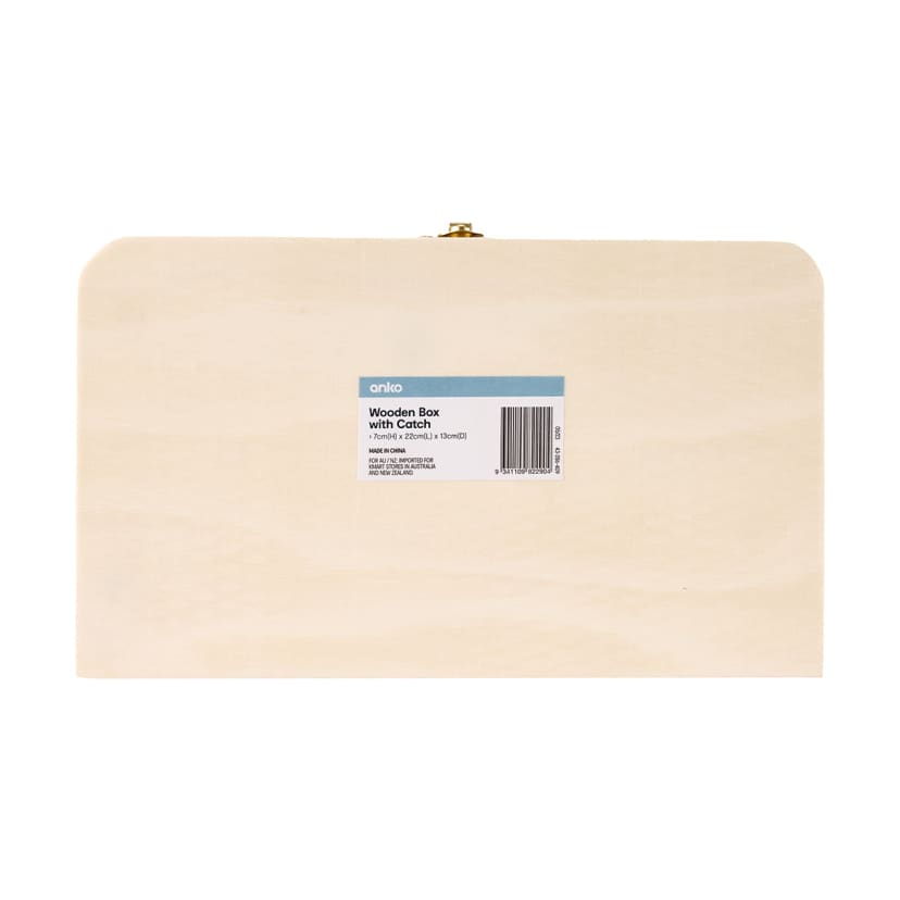Wooden Box with Catch - Kmart