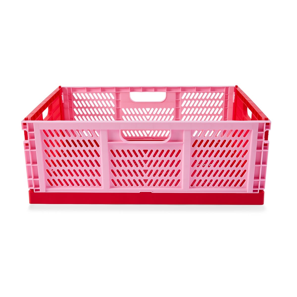 30L Collapsible Crate - Large, Red - Kmart NZ
